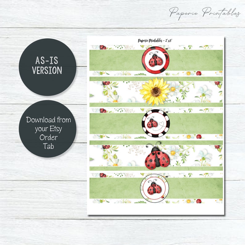 EDITABLE Ladybug Water Bottle Labels Ladybug Birthday - Etsy