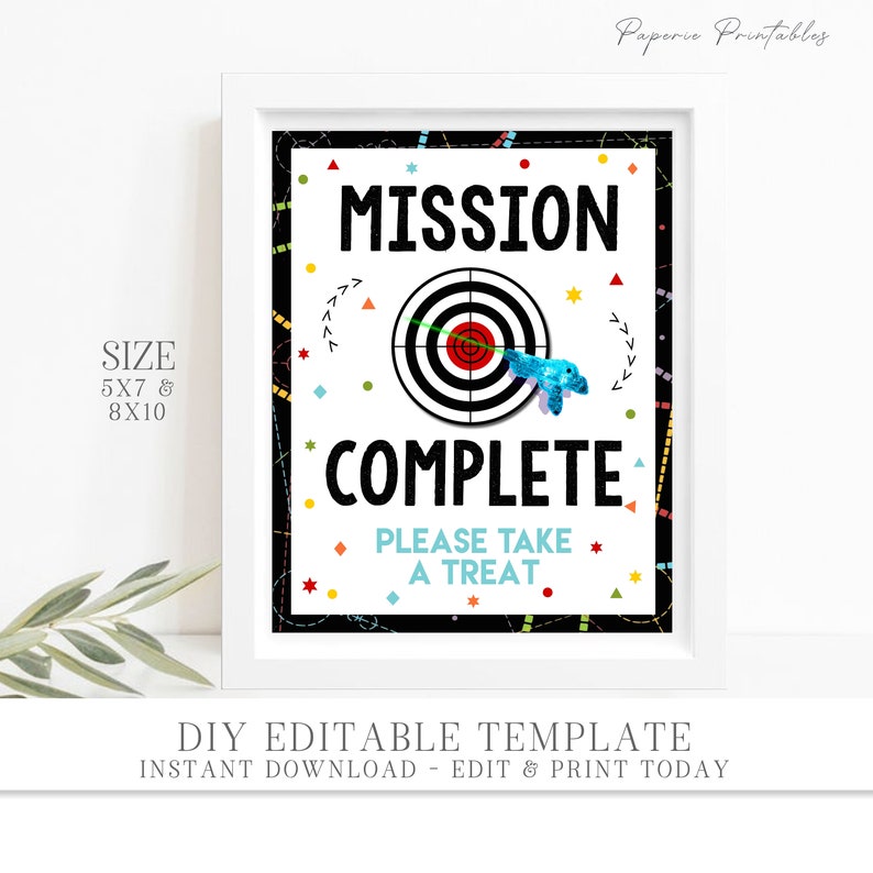 EDITABLE Laser Tag Party Signs DIY Laser Tag Party Signs - Etsy