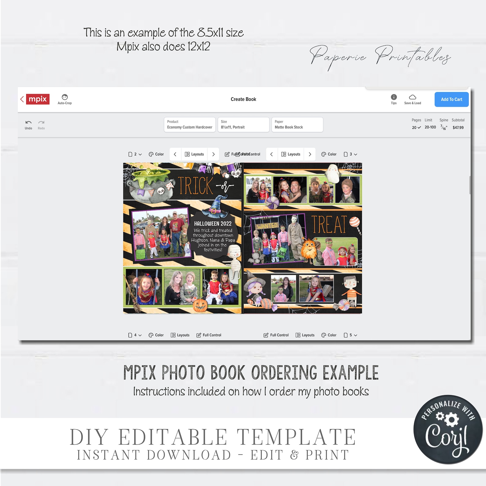 EDITABLE Scrapbooking Quick Pages Halloween Scrapbooking - Etsy