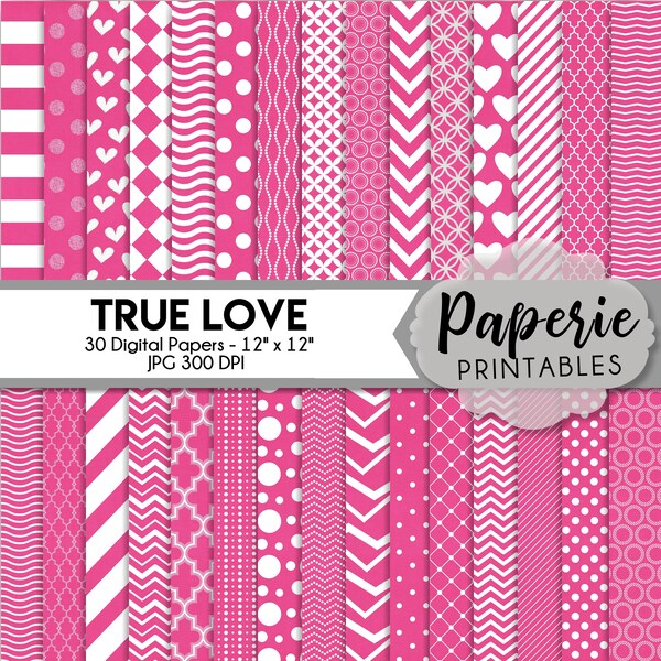 Pink Scrapbook Paper - Etsy