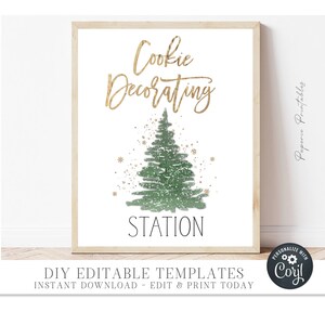 Editable Christmas Party Signs, Holiday Party Signs, Christmas Party ...