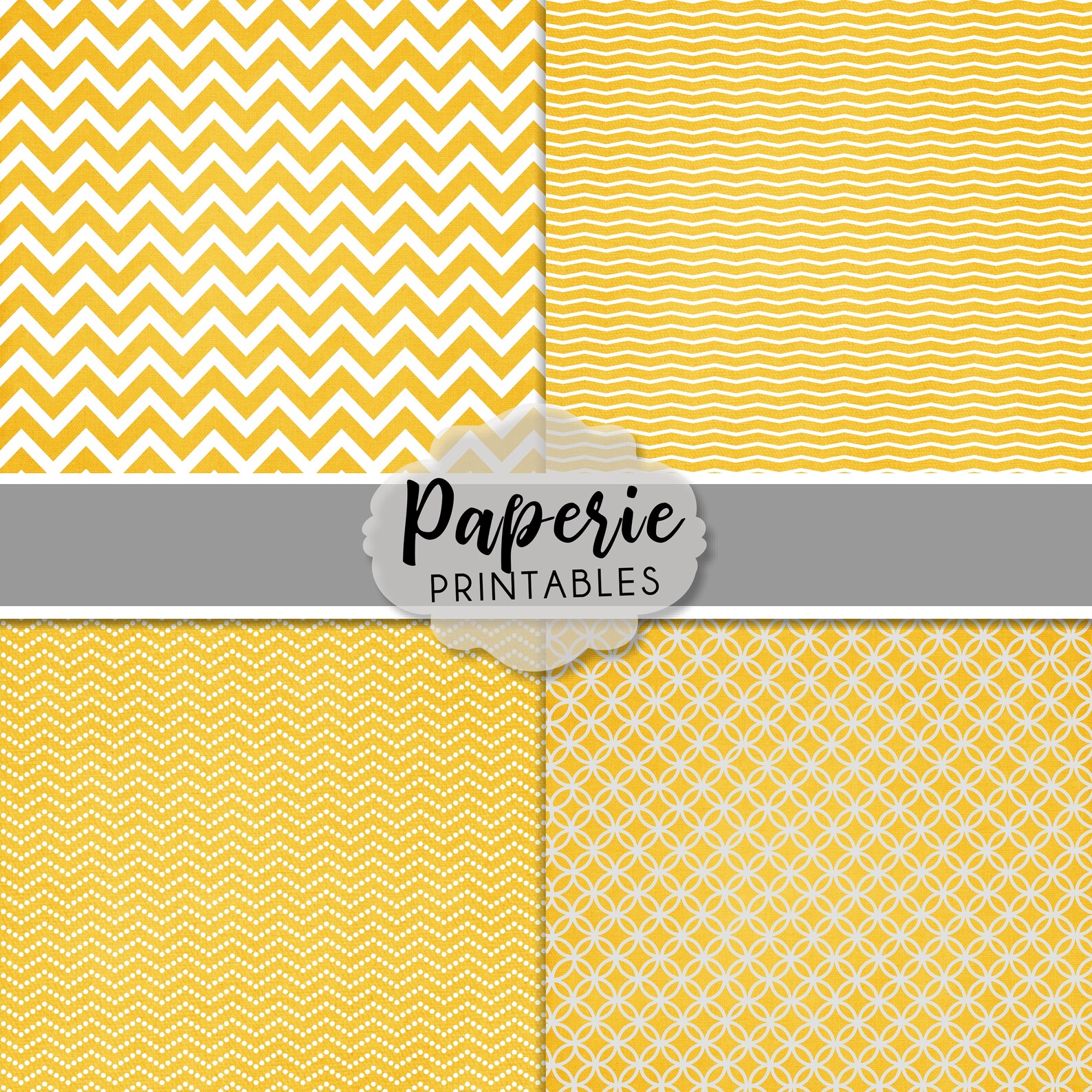 Yellow & White Pattern Digital Paper 8.5x11 Digital - Etsy
