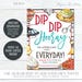 Police Appreciation Sign: Dip Dip Hooray, Editable Table Decor (digital ...