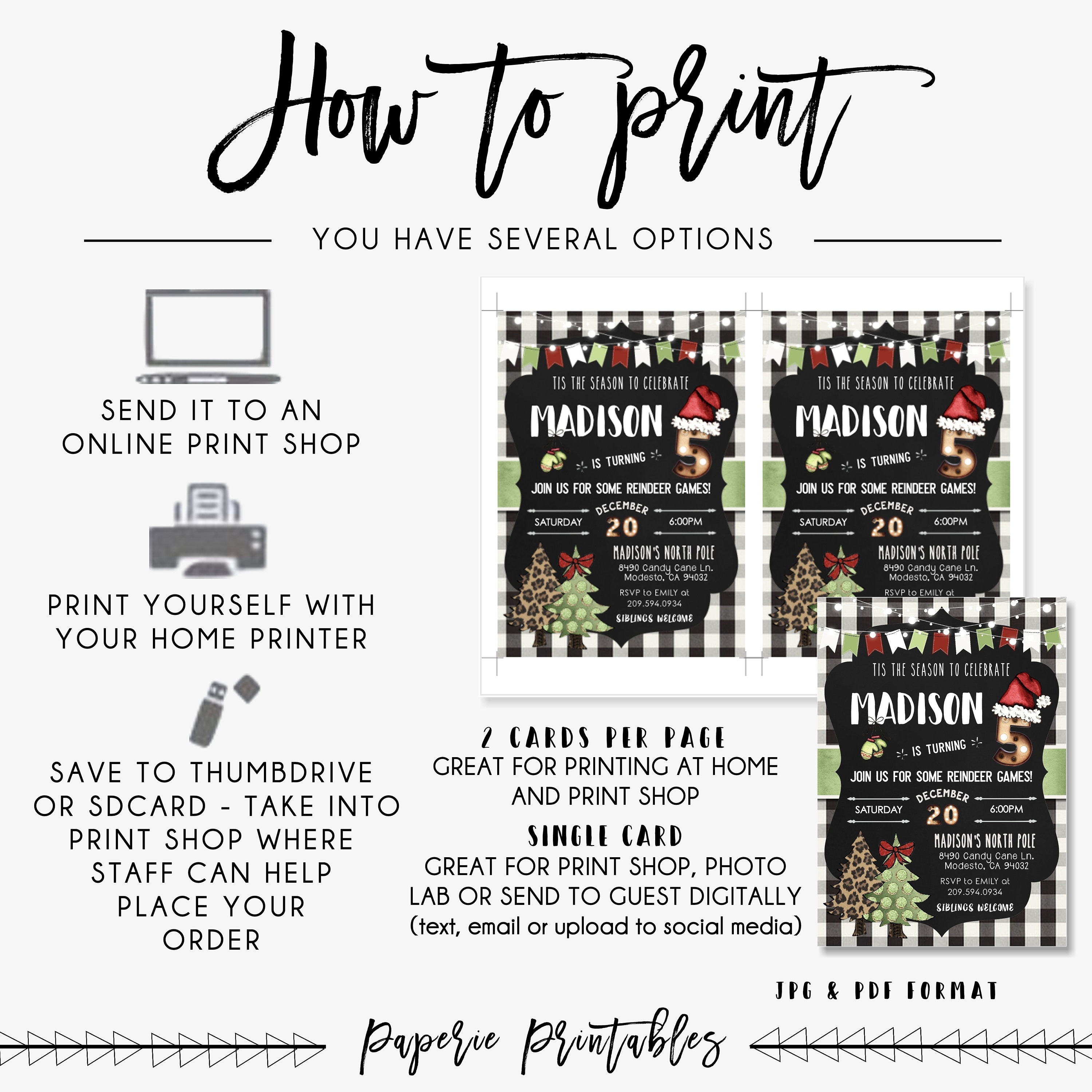 EDITABLE Christmas Birthday Bundle Boy or Girl Christmas - Etsy