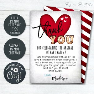 EDITABLE Valentine's Day Baby Shower Bundle Valentine Baby Sprinkle ...