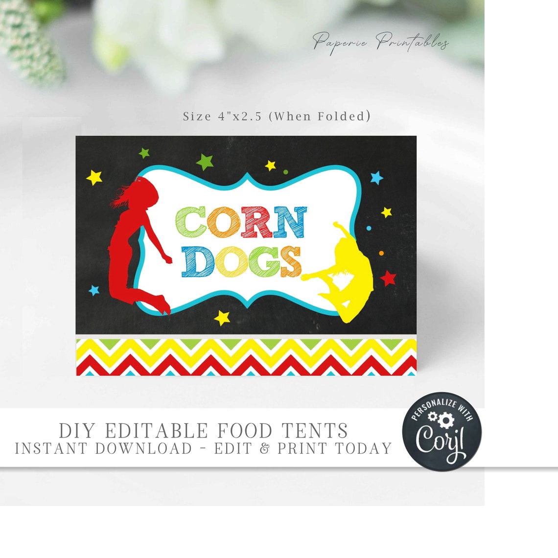 EDITABLE Let's Jump Food Label Tent Card Let's Jump - Etsy