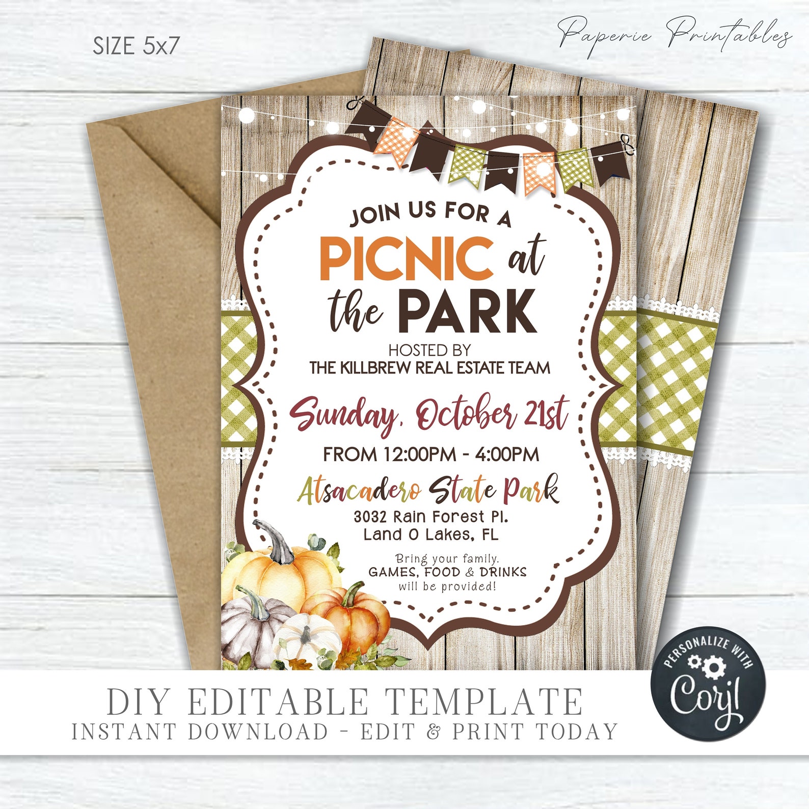 Editable Fall Client Appreciation Party Invitation (digital Download ...