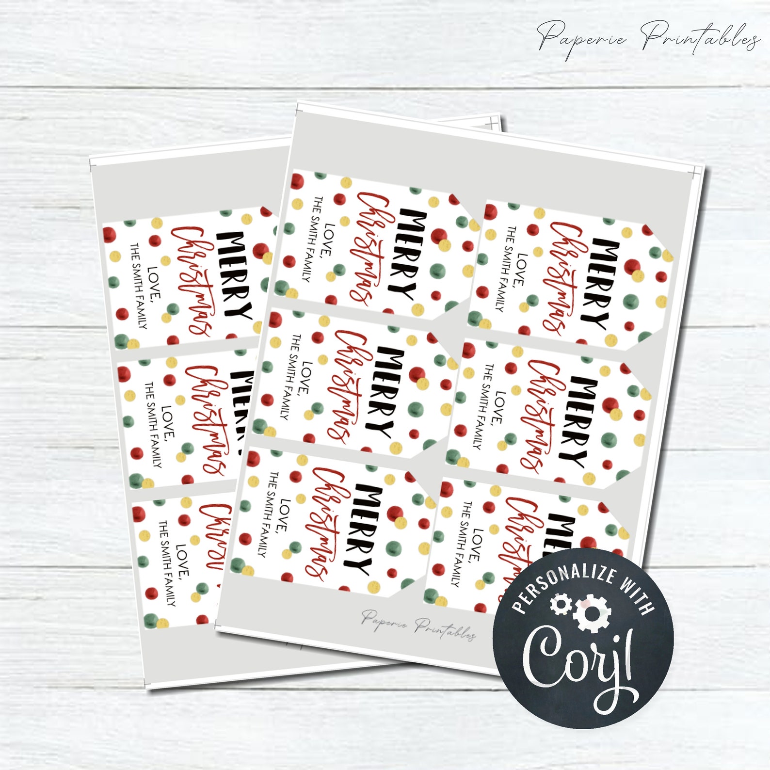 Editable Merry Christmas Gift Tags Christmas Gift Tags - Etsy