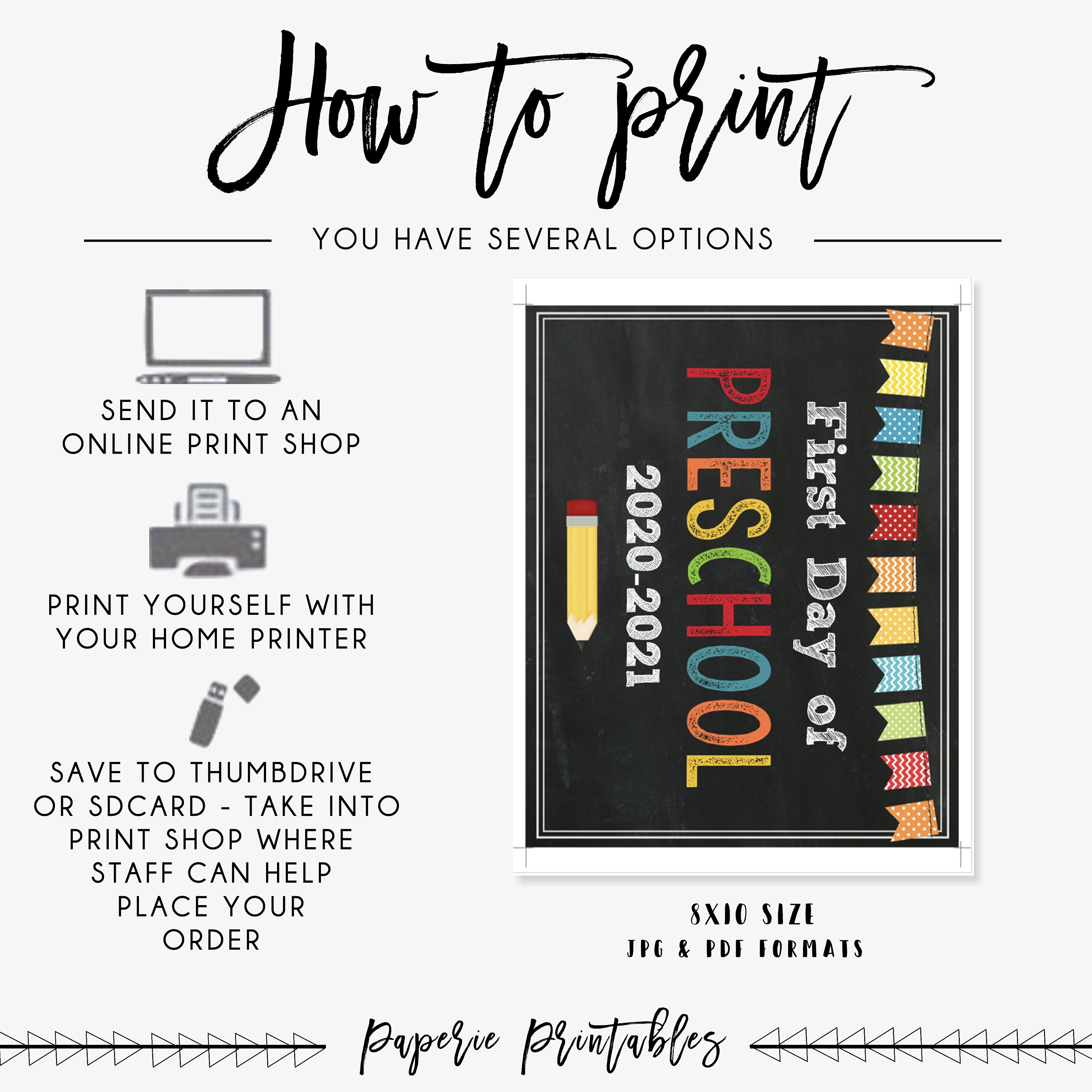 EDITABLE First Day of School Sign Last Day of School Sign | Etsy