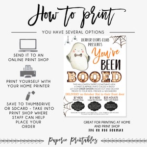 You've Been Booed Halloween Flyer: Editable Fundraiser (corjl) #HG03 - Etsy