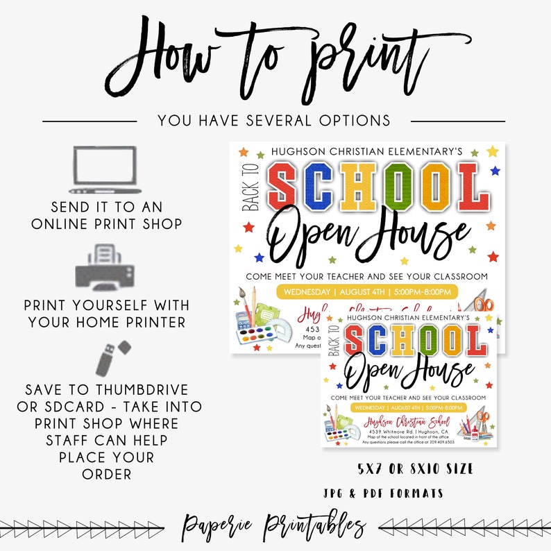 EDITABLE Back to School Open House Back to School Meet Your | Etsy