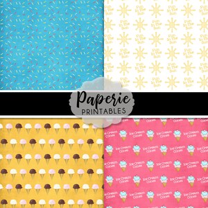 Hello Summer Digital Paper - 12x12 Digital Scrapbooking Paper - 50 ...