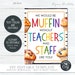 EDITABLE Muffin Teacher Appreciation Sign, Teacher Appreciation Muffin ...