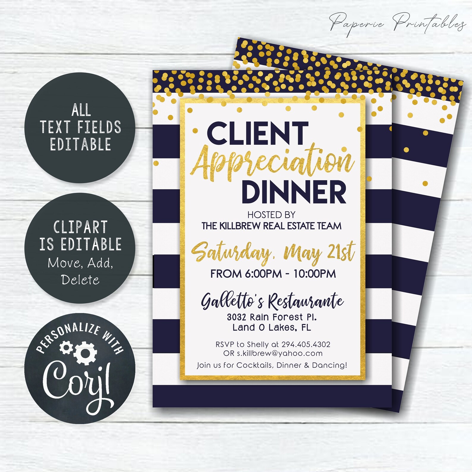 EDITABLE Realtor Appreciation Invitation Client Appreciation - Etsy