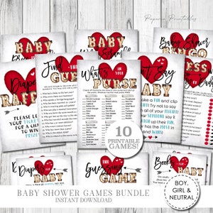 EDITABLE Valentine's Day Baby Shower Bundle Heartbreaker Baby Shower ...