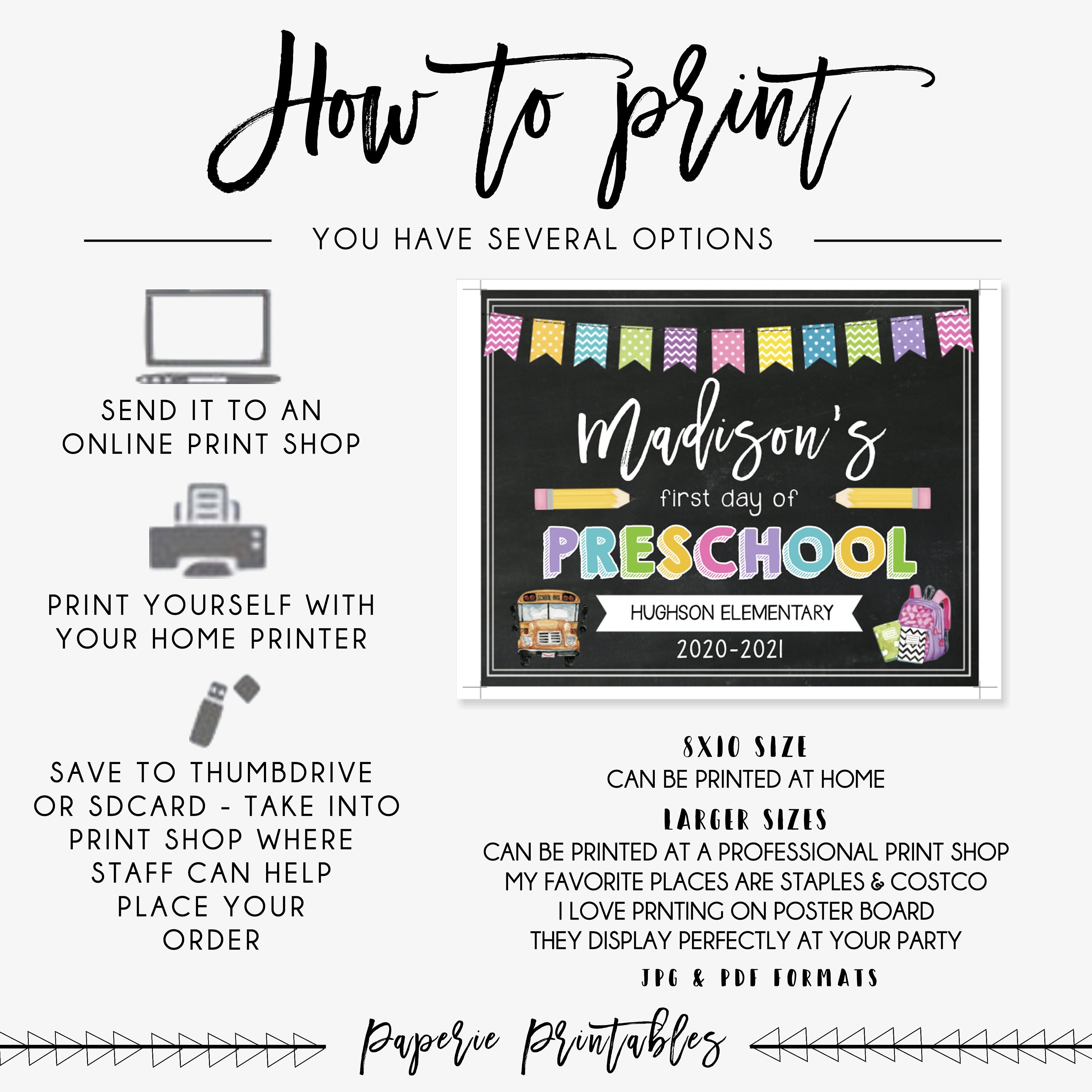 EDITABLE First and Last Day of School Sign First Day of - Etsy