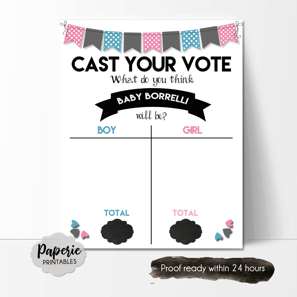 Cast Your Vote Gender Reveal Party Sign Old Wives' Tales - Etsy