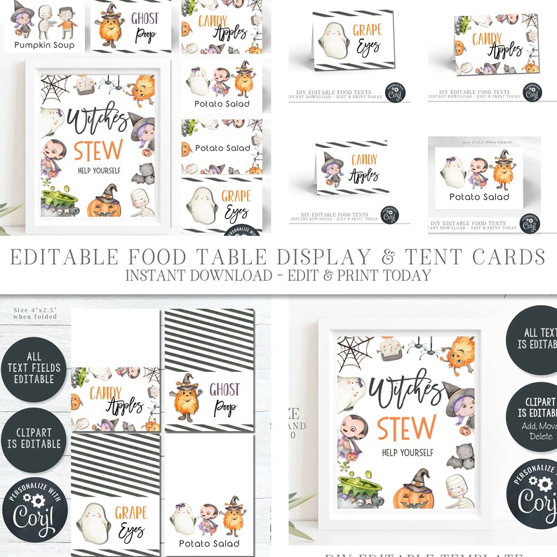 EDITABLE Halloween Birthday Party Bundle Halloween Party - Etsy