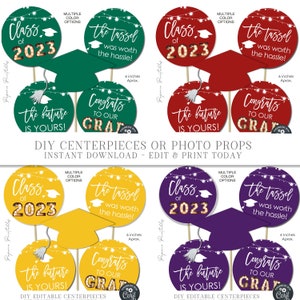 EDITABLE Graduation Decorations 2023 Class of 2023 - Etsy