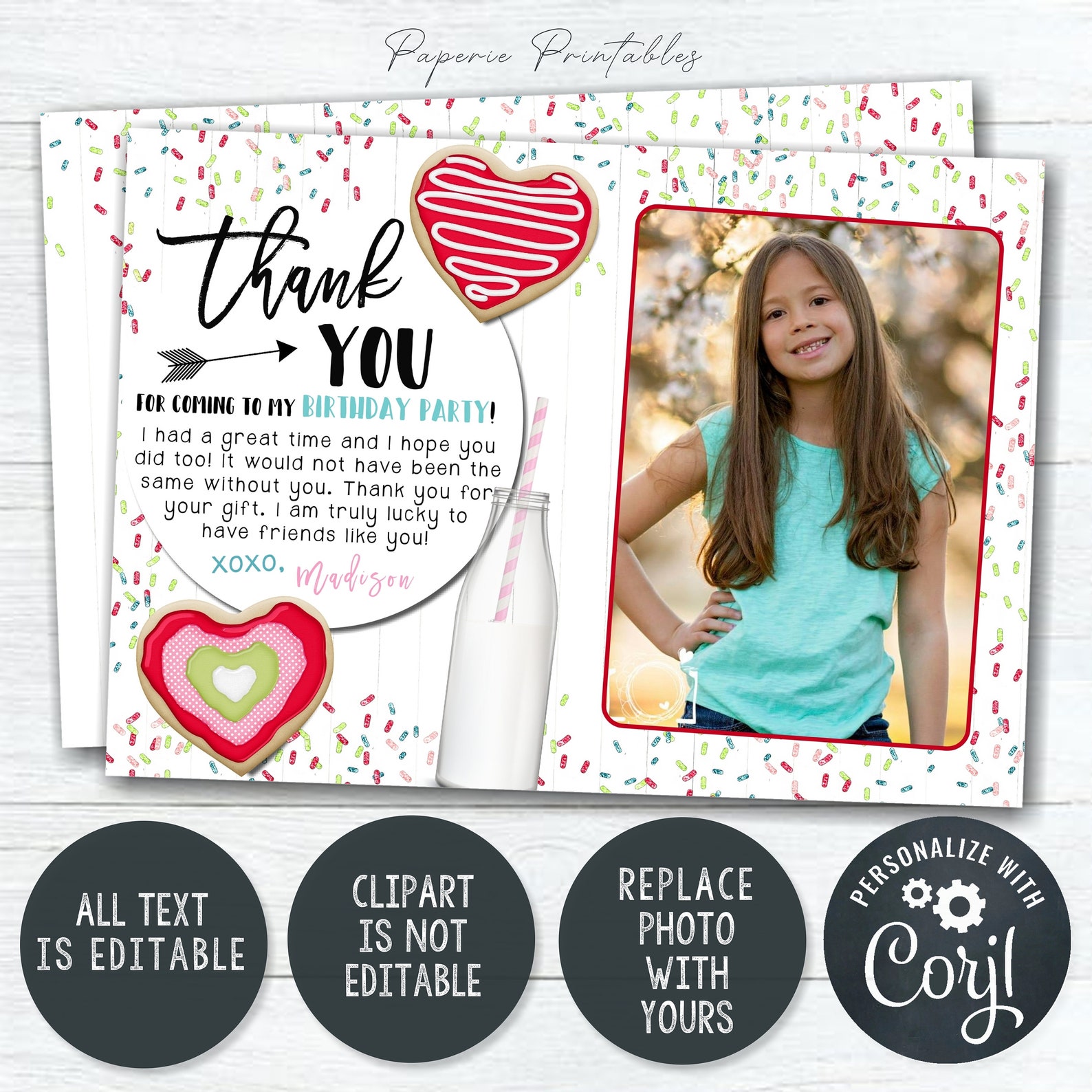 EDITABLE Valentine's Day Birthday Bundle Sweethearts | Etsy