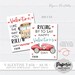 Transportation Valentine Cards, Kids Valentine Card, Transportation ...