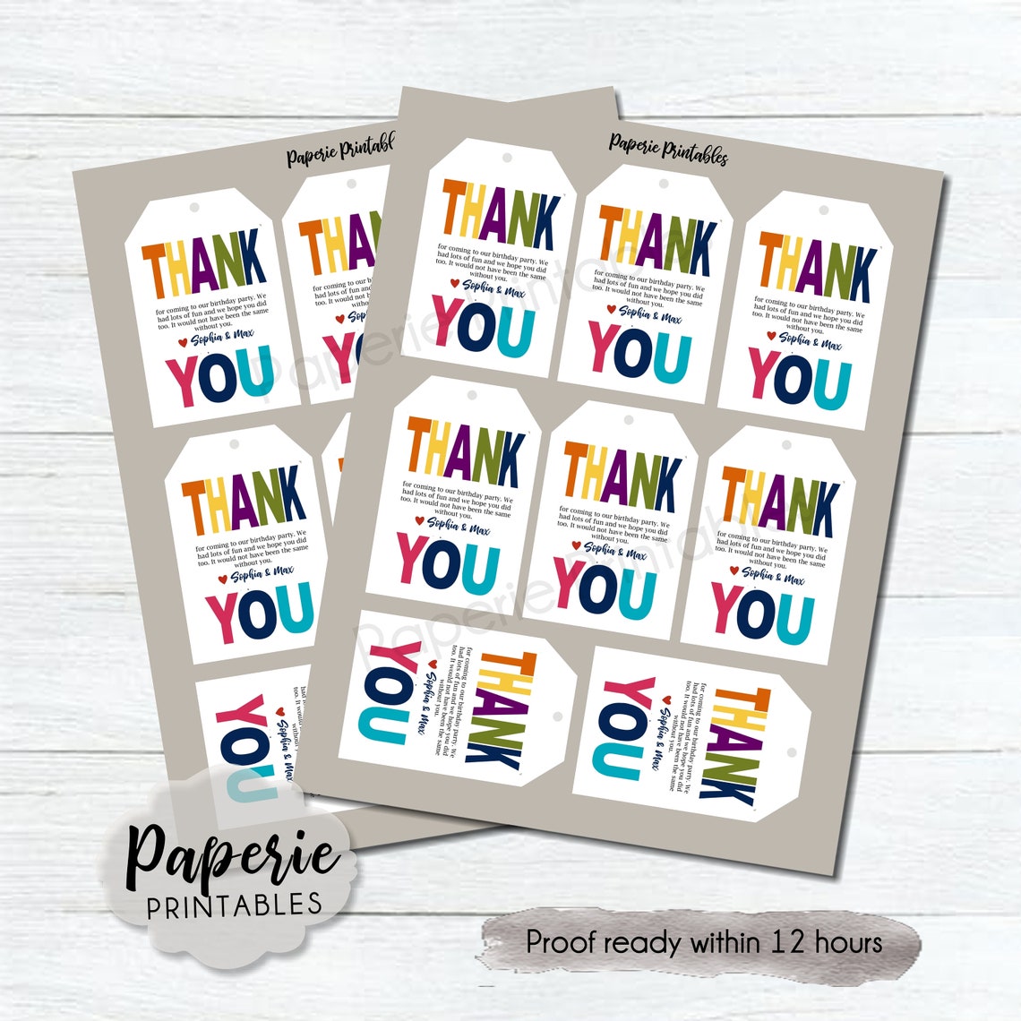 Birthday Party Favor Tags Siblings Birthday Party Favor Tags - Etsy
