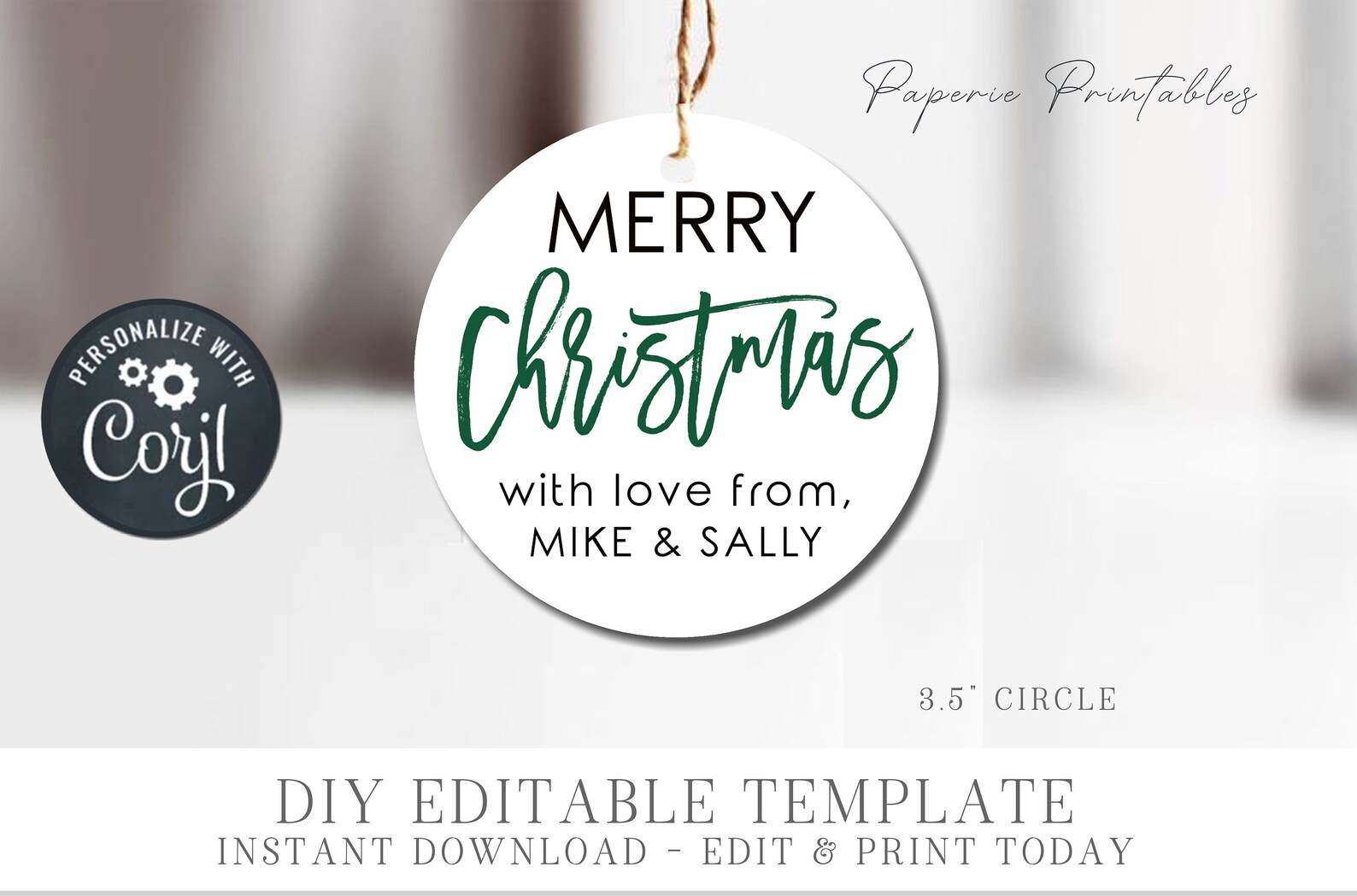Editable Merry Christmas Gift Tags, Holiday Gift Tags, Printable Merry ...