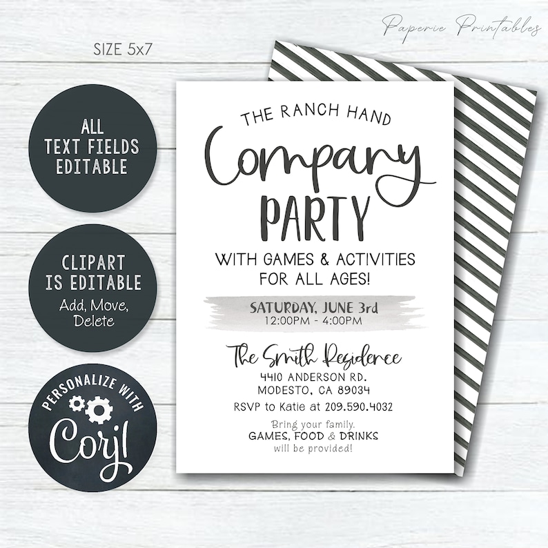 EDITABLE Client Appreciation Party Invitation Company Party - Etsy