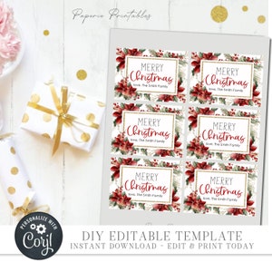 Editable Christmas Gift Tags, Christmas Tags Editable, Christmas Gift ...