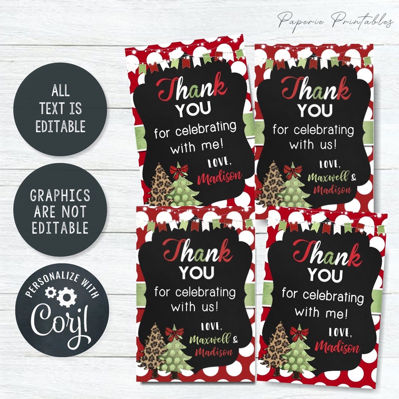 EDITABLE Christmas Birthday Bundle Boy or Girl Christmas | Etsy