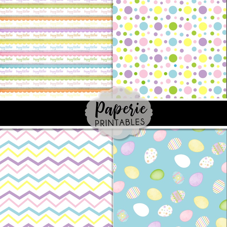 Easter Digital Paper - Easter Pattern 12x12 Digital Scrapbooking Paper ...