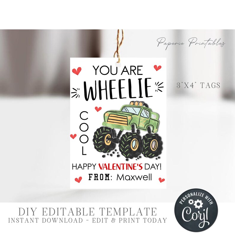 EDITABLE Transportation Valentine Cards Kid Valentine Cards - Etsy