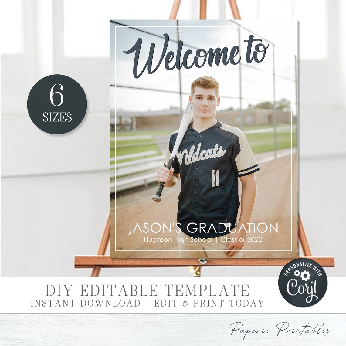 EDITABLE Graduation Welcome Sign Graduation Photo Sign - Etsy