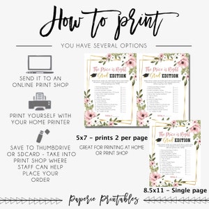 Editable Graduation Party Games, Price is Right Graduation Edition ...