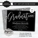 Graduation Party Invitation Template-silver Glitter Graduation - Etsy