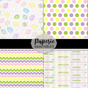 Easter Digital Paper - Easter Pattern 12x12 Digital Scrapbooking Paper ...