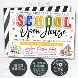 EDITABLE Back to School Open House - Back to School Meet Your Teacher ...