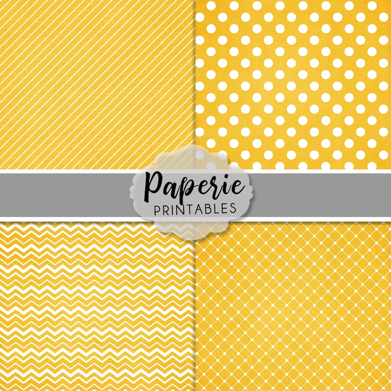 Yellow & White Pattern Digital Paper 8.5x11 Digital - Etsy