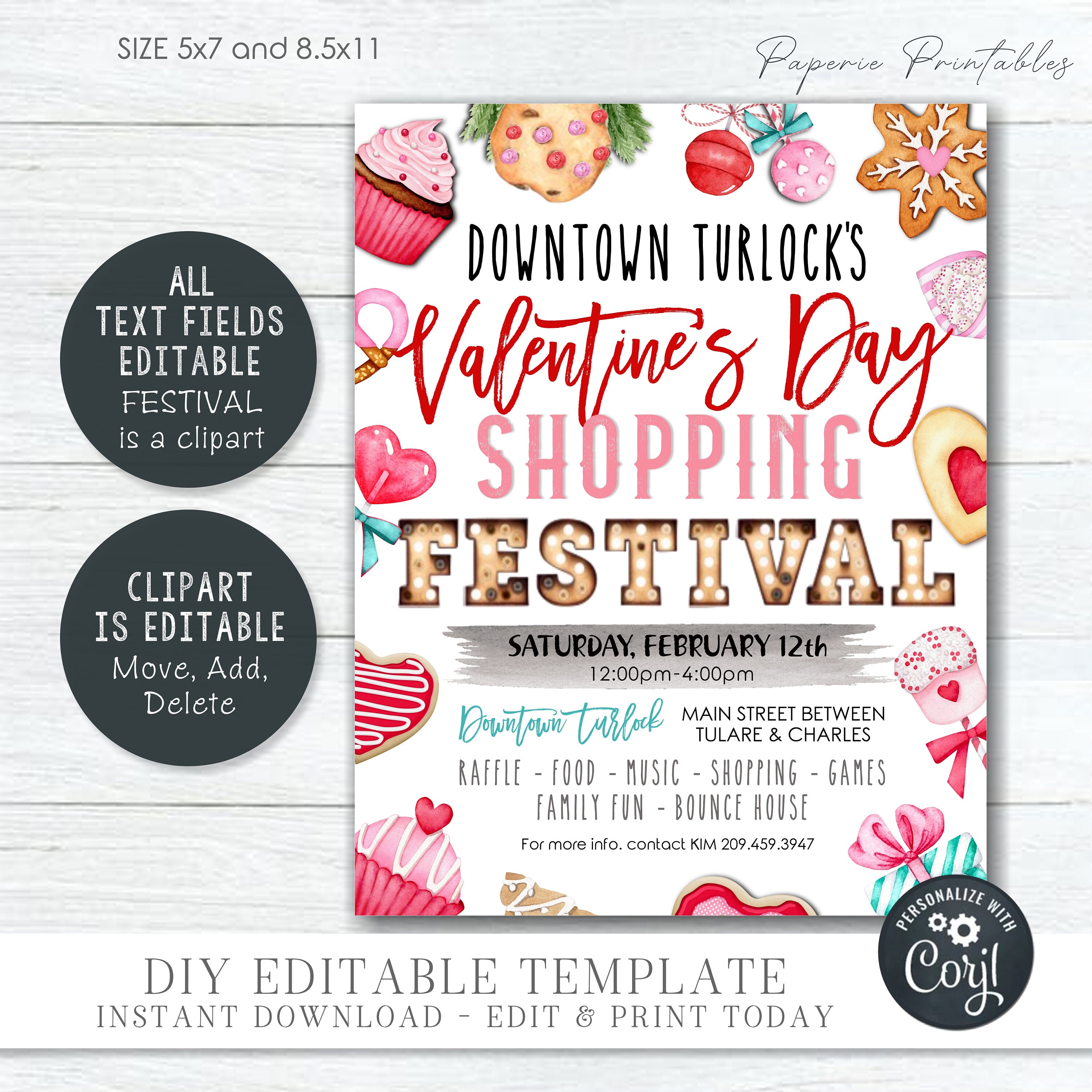 EDITABLE Valentine's Day Shopping Flyer Valentine's - Etsy