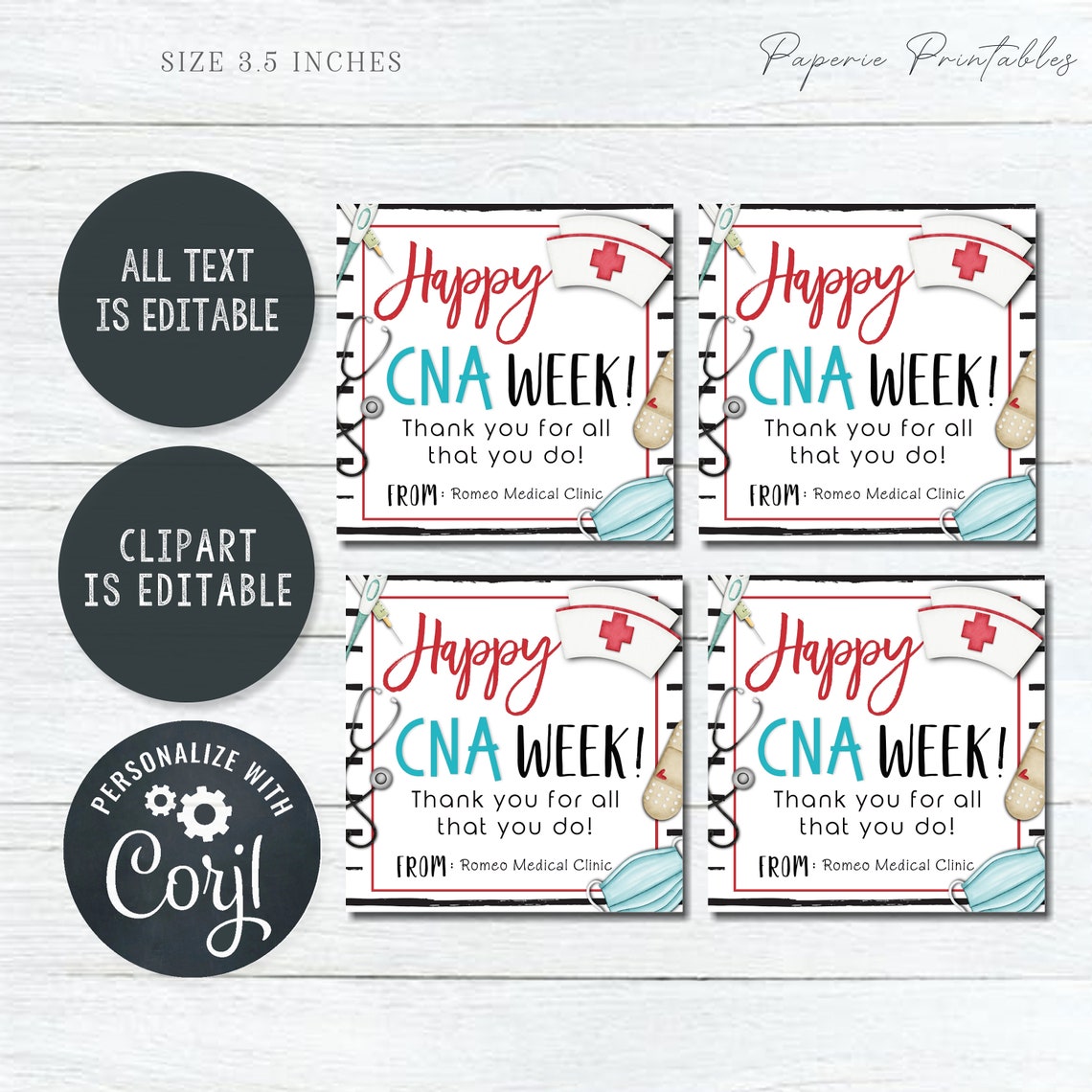Editable CNA Appreciation Gift Tag: DIY Thank You Tags (corjl) #NTG15 ...