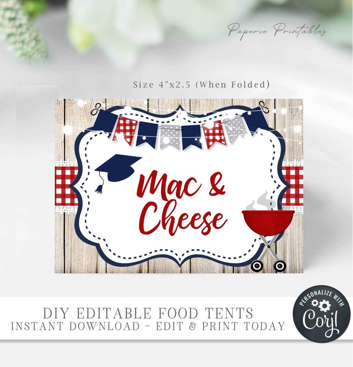 EDITABLE Graduation Food Tents Graduation Decoration Food - Etsy