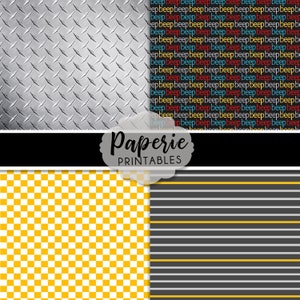 Race Car Digital Paper - 12x12 Digital Scrapbooking Paper - 40 Papers ...