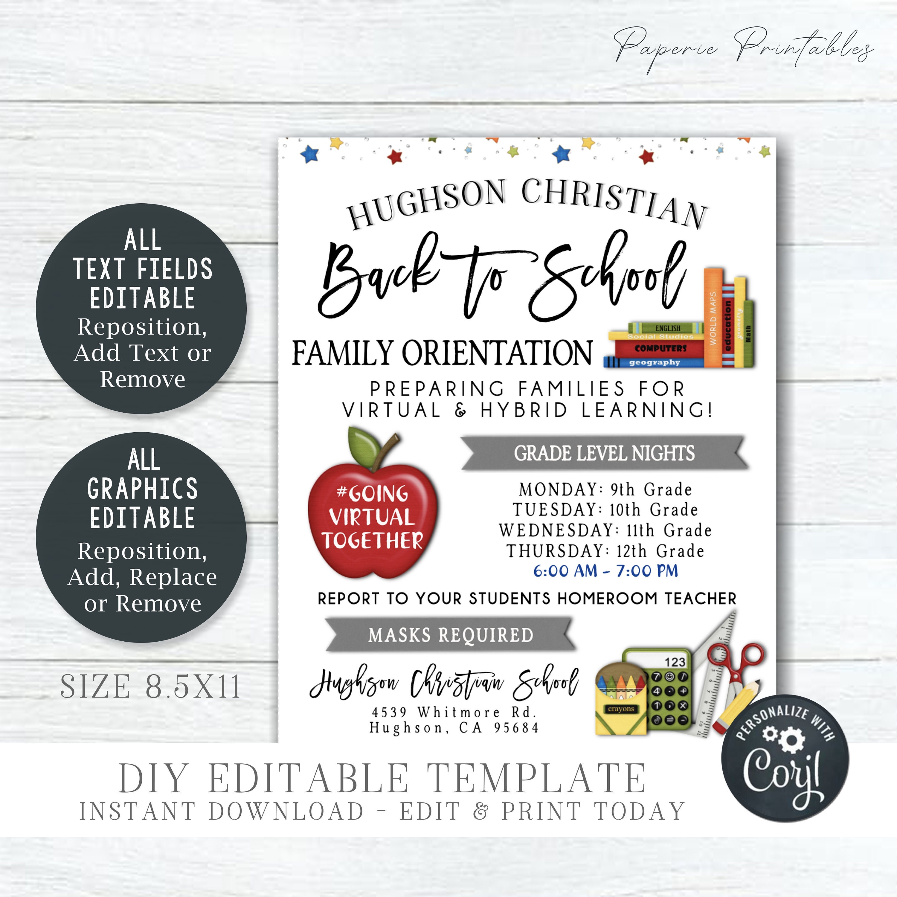 EDITABLE Back to School Family Orientation Back to School - Etsy