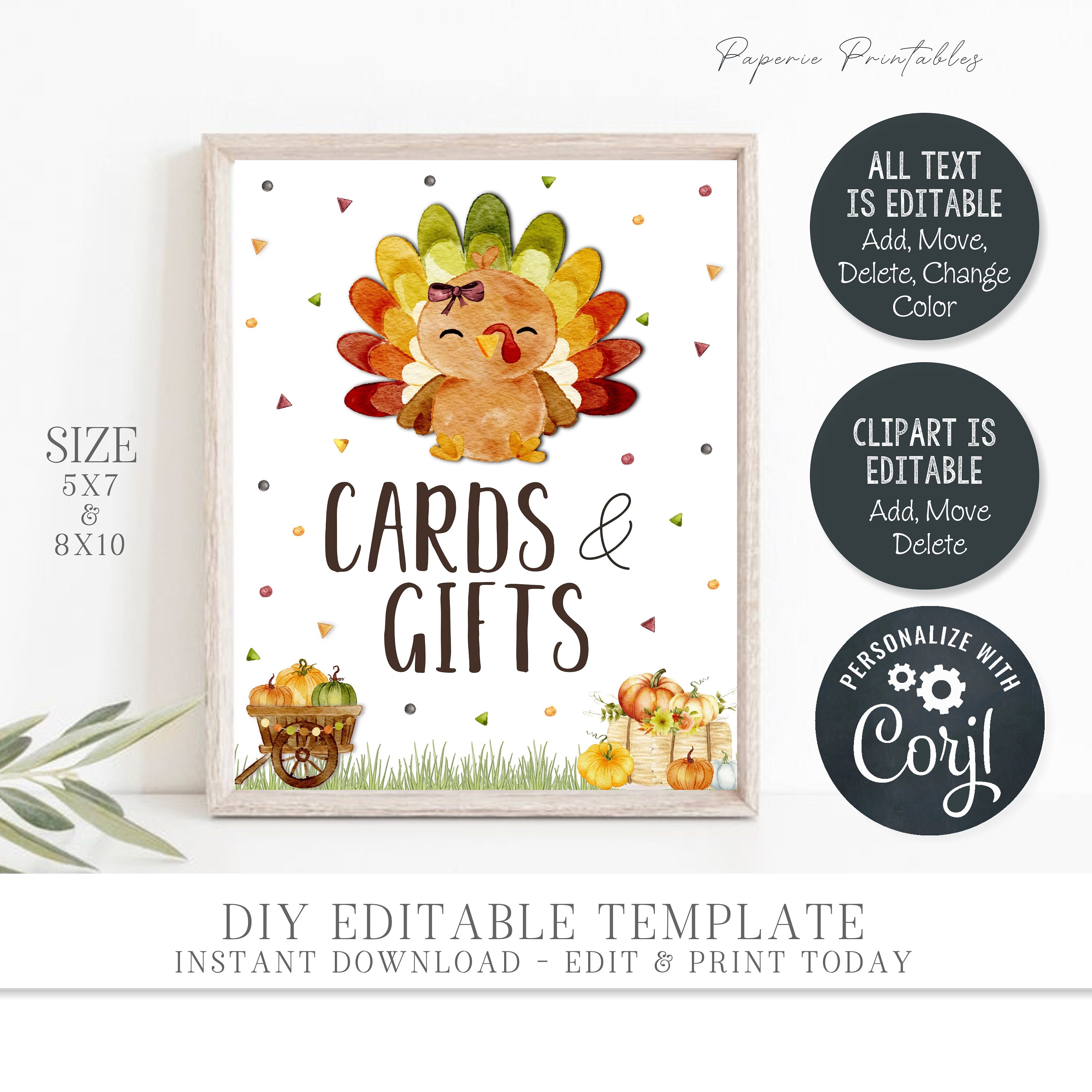 Editable Little Turkey Party Signs Little Turkey Party Signs - Etsy