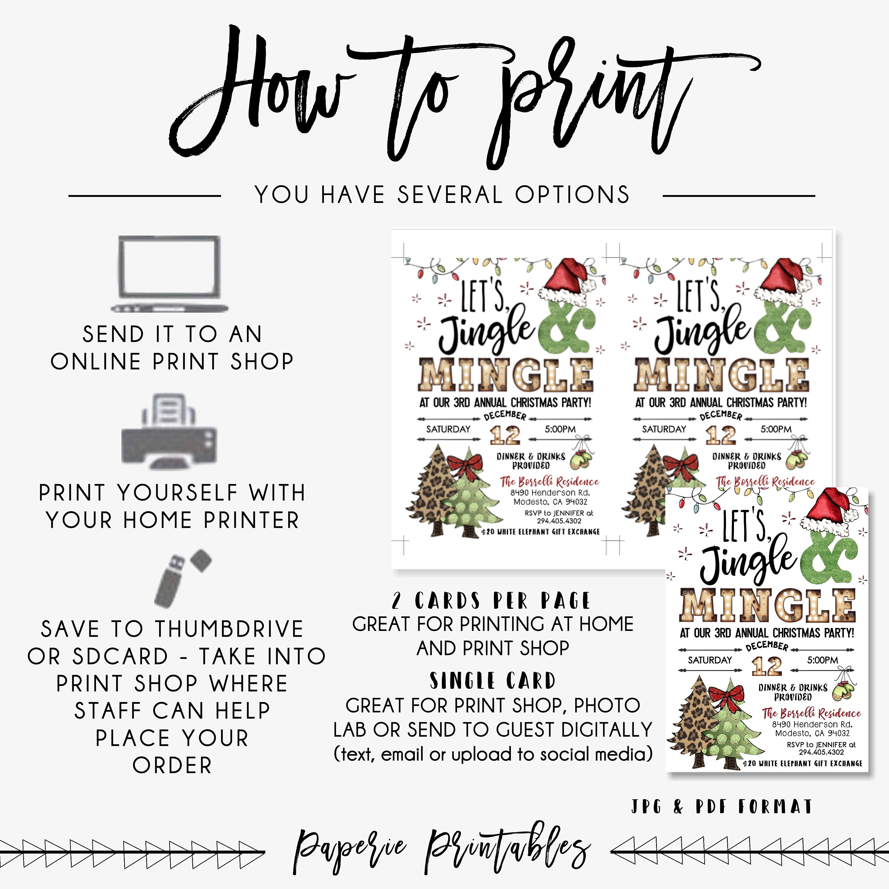 EDITABLE Jingle & Mingle Christmas Party Christmas Party - Etsy