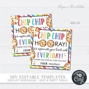 EDITABLE Teacher Appreciation Gift Tag, Thank You Teacher Appreciation ...