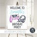 Editable Video Game Party Decorations, Gaming Birthday Welcome Sign ...