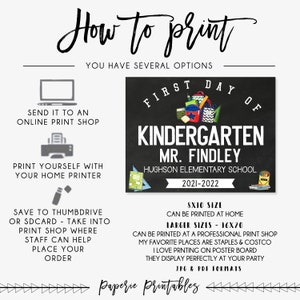 EDITABLE First Day of School Sign, Last Day of School Sign, 2021-2022 ...