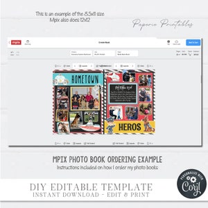 EDITABLE Police Scrapbooking Album Pages, Scrapbooking Quick Pages ...
