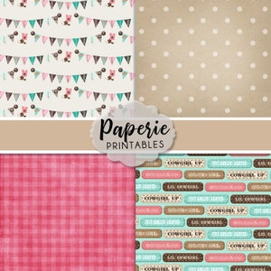 Cowgirl Digital Paper - 8.5x11 Digital Scrapbooking Paper - 50 Papers ...